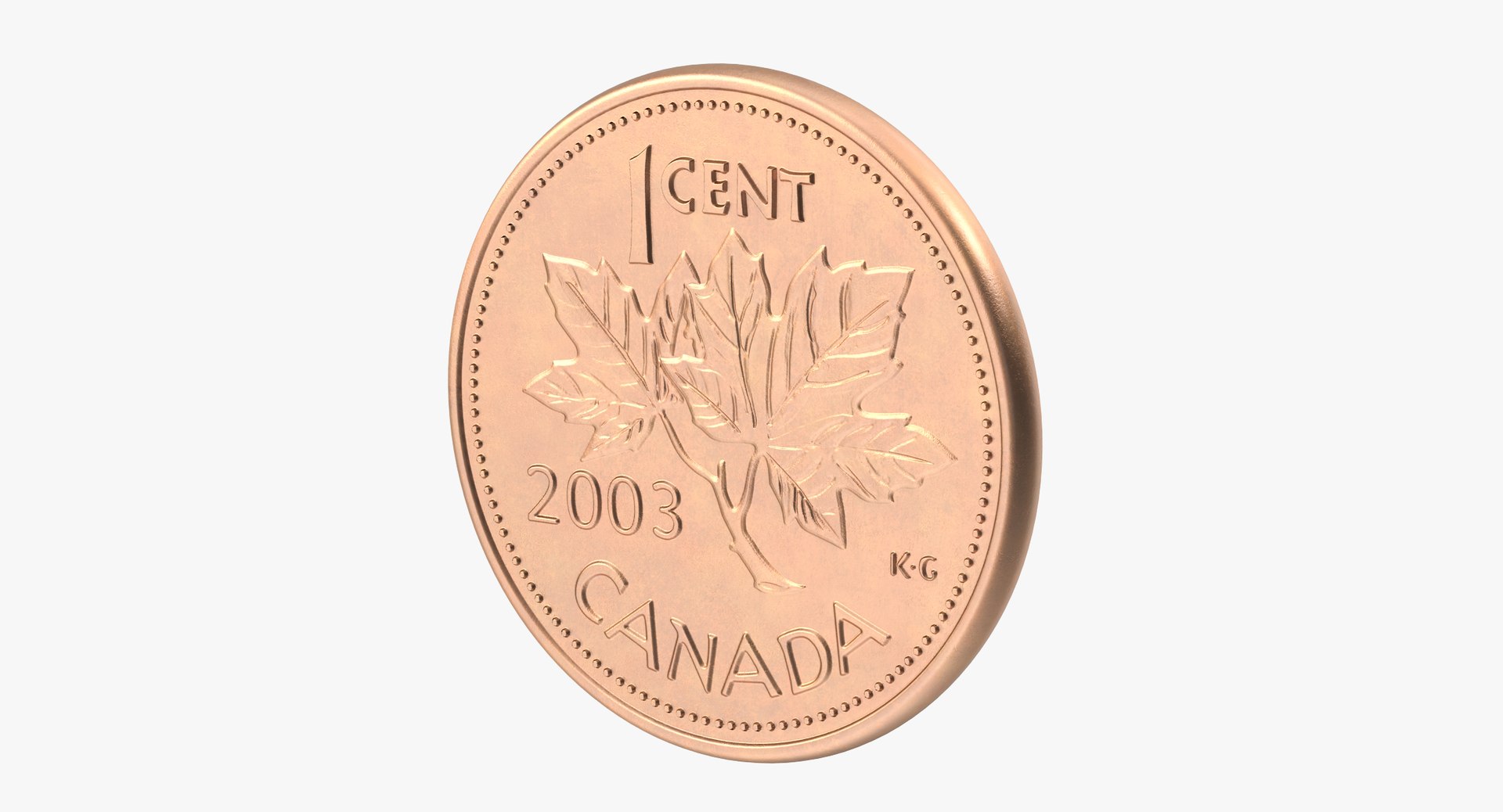 3d 1 Canadian Coin Model