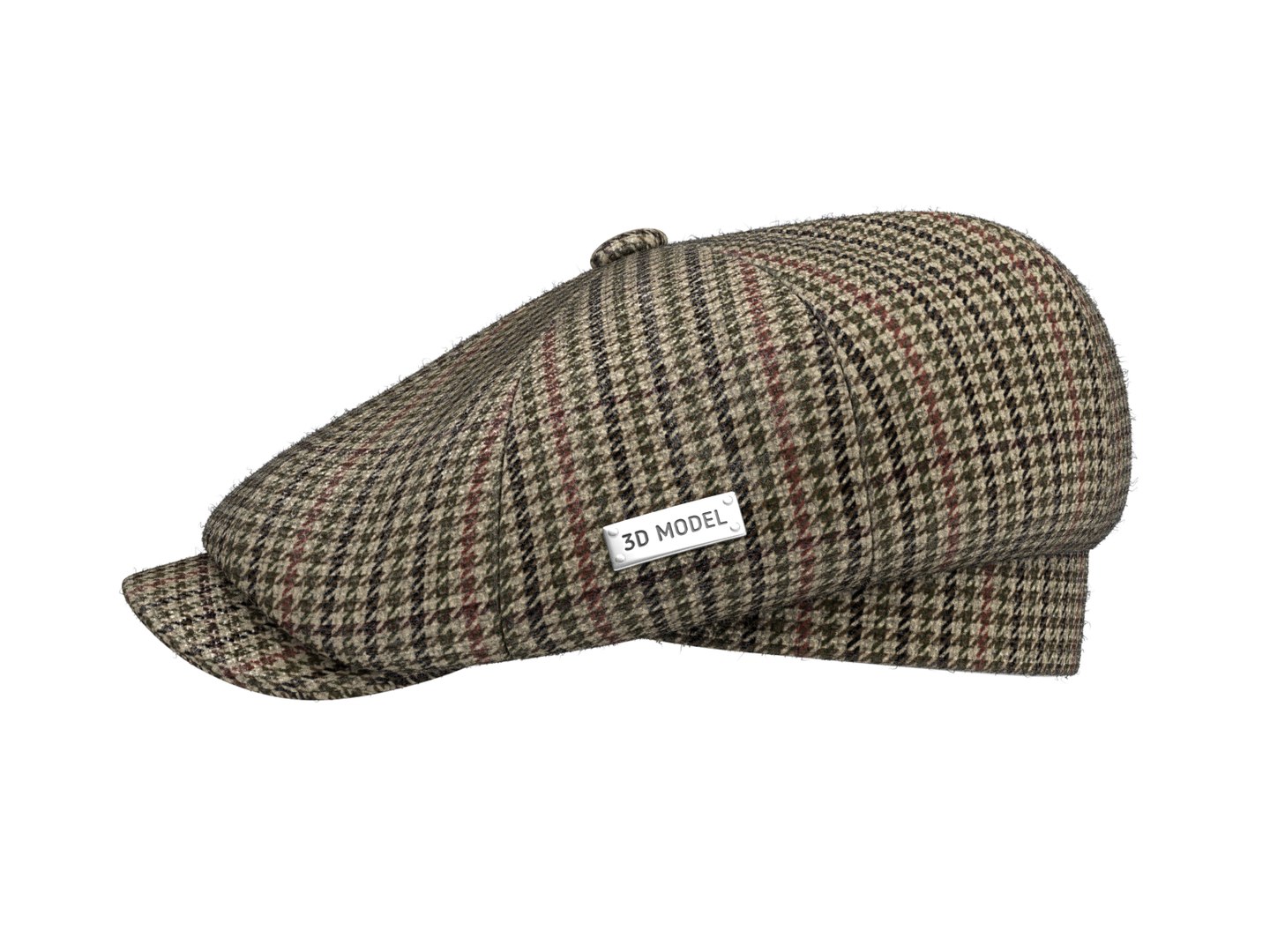 3D Newsboy Cap Model - TurboSquid 2295875