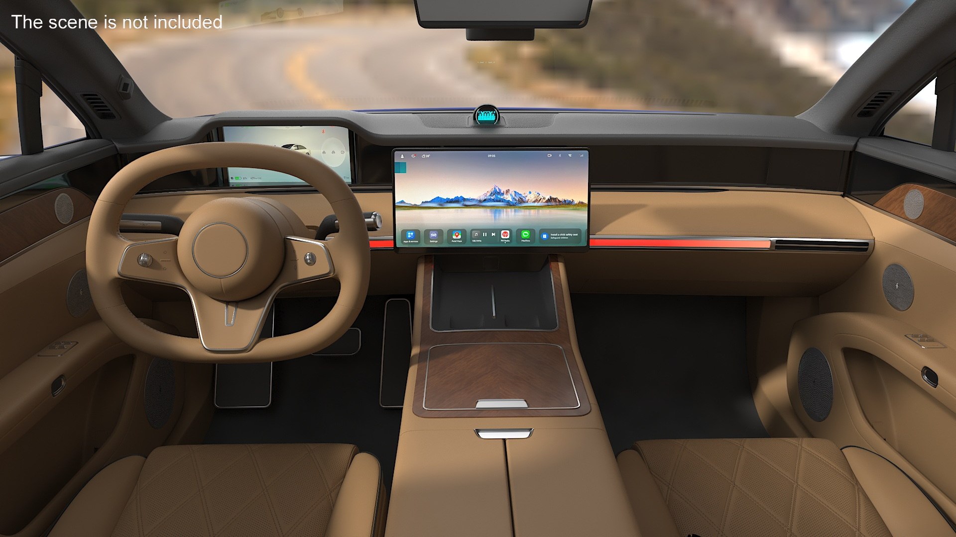 3D Blue Urban Sedan With Electric Car Charging Station - TurboSquid 2376676