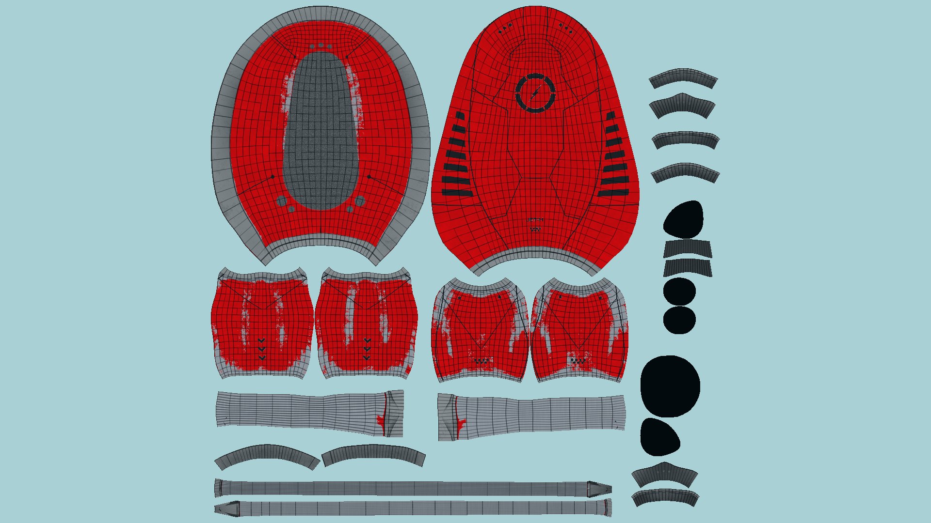 3D Jetpack H04 Red Black - SciFi Character Design - TurboSquid 1967482