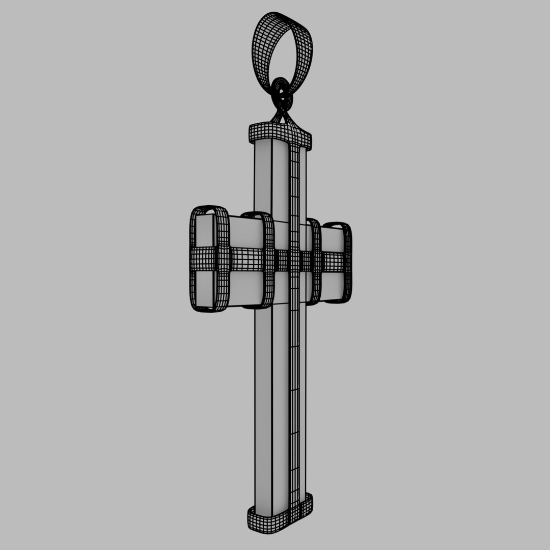 3D cross silver black - TurboSquid 1467921