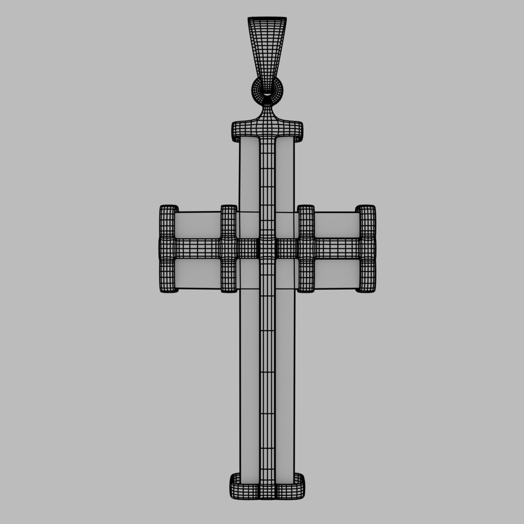 3D cross silver black - TurboSquid 1467921
