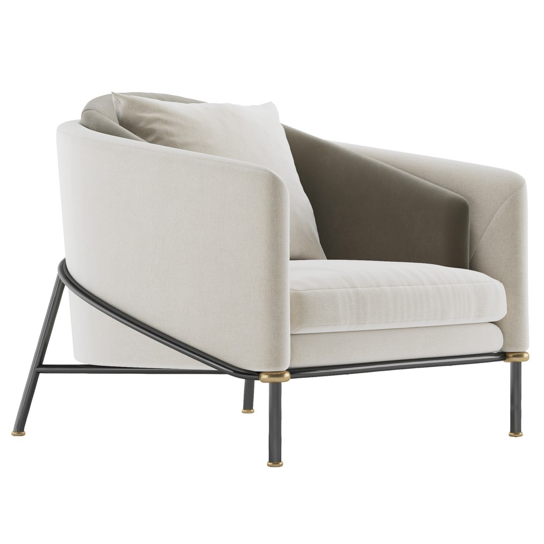 Minotti Fil Noir Armchair 3D Model - TurboSquid 2142377