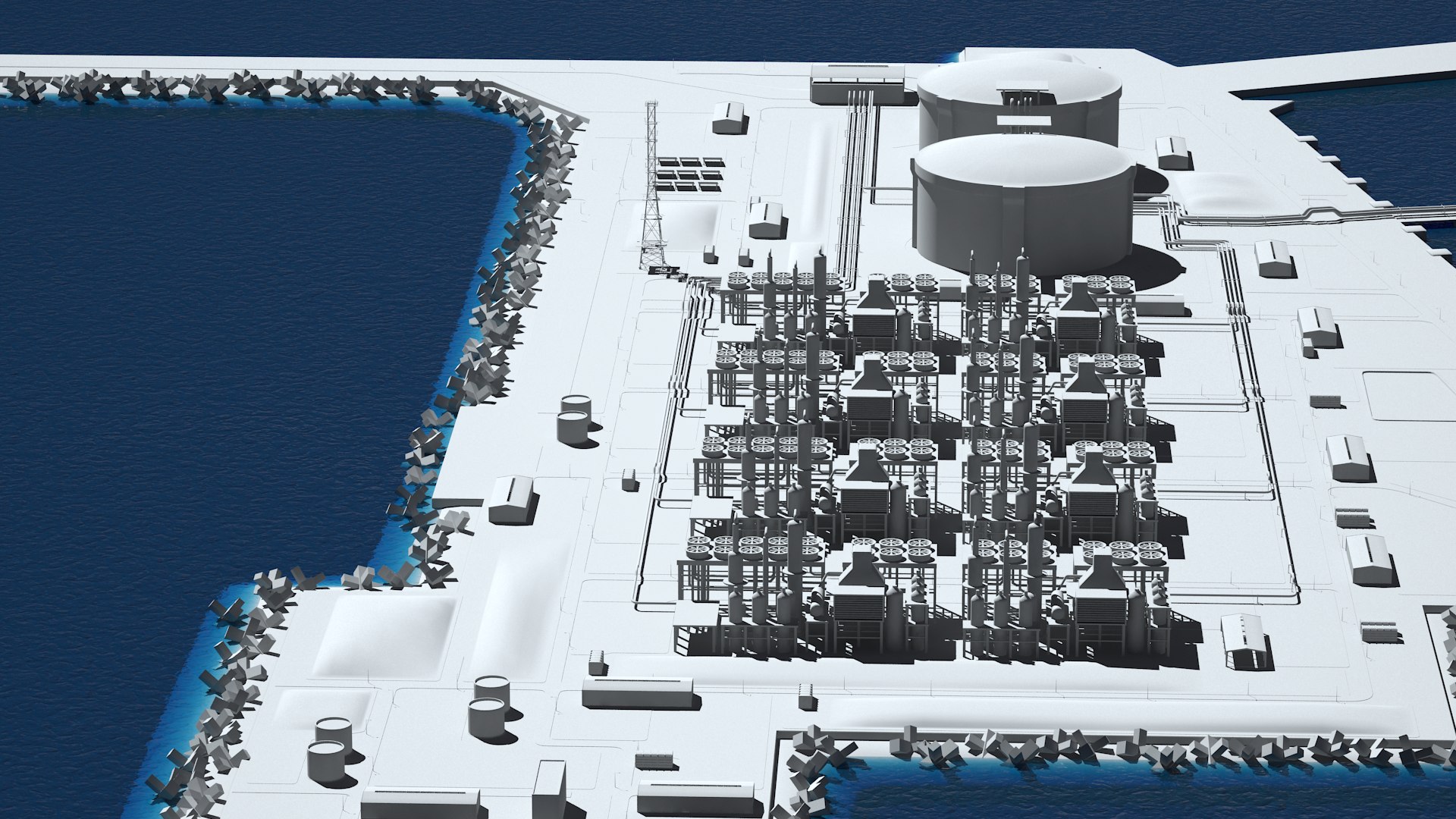 3D Model Lng Terminal Island - TurboSquid 1579510