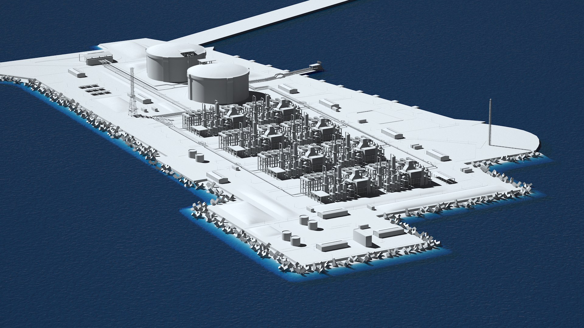 3D Model Lng Terminal Island - TurboSquid 1579510