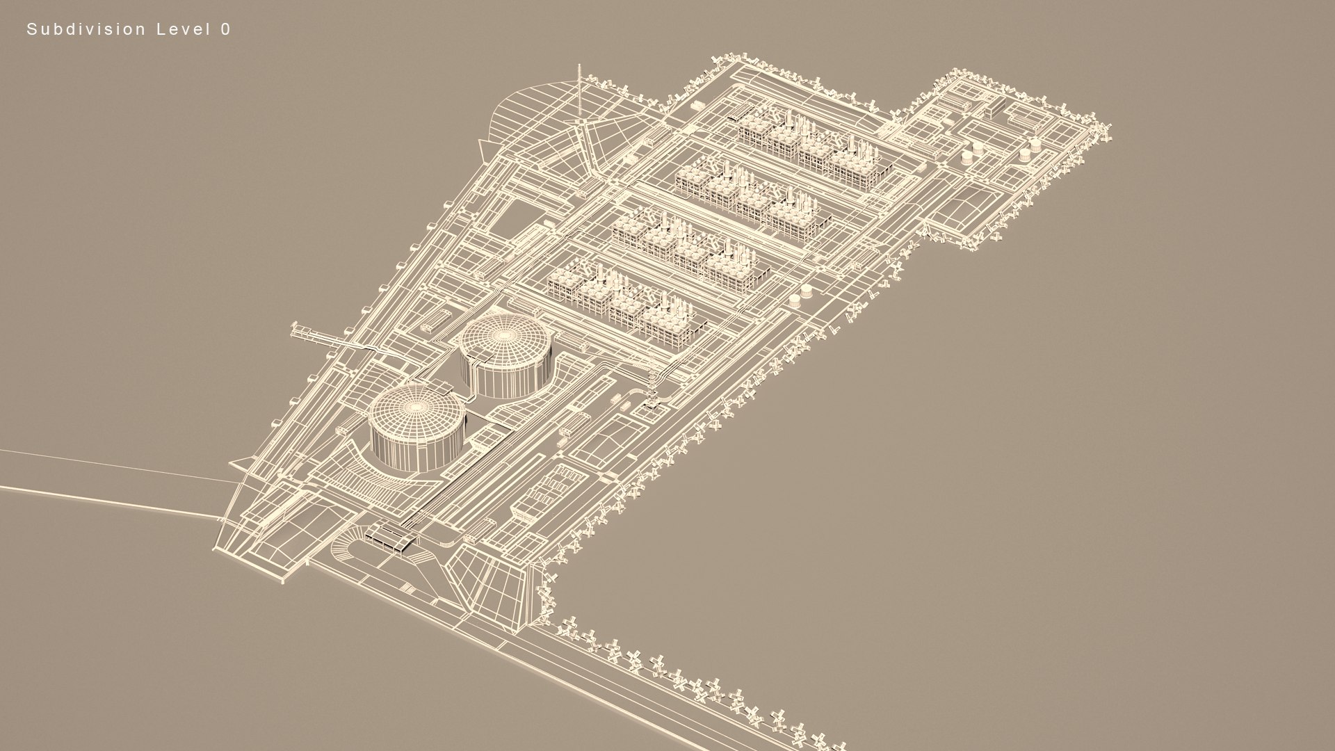 3D Model Lng Terminal Island - TurboSquid 1579510