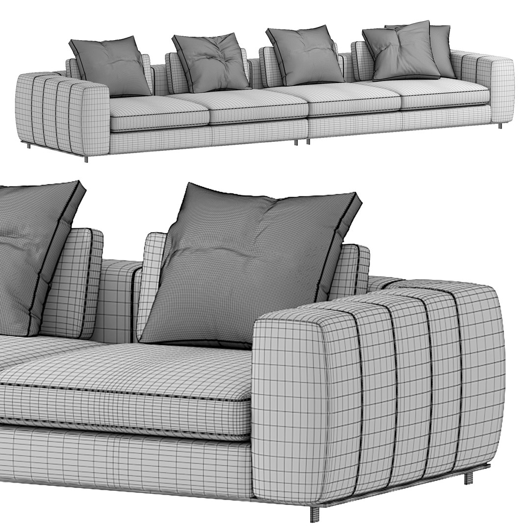 3D Freeman Duvet Sofa By Minotti - TurboSquid 1947584