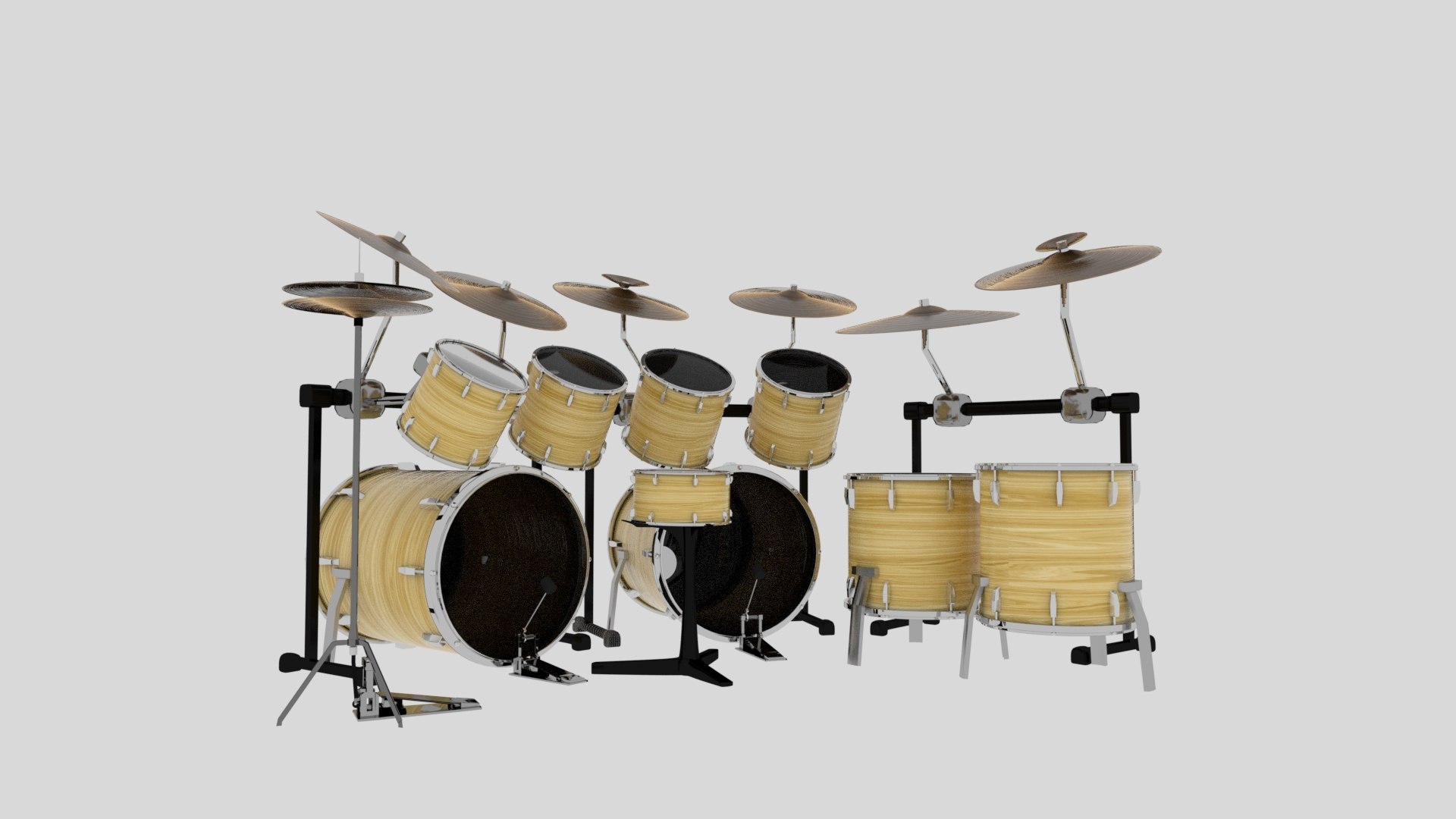 3D Instrument Drums Set Model - TurboSquid 1252196