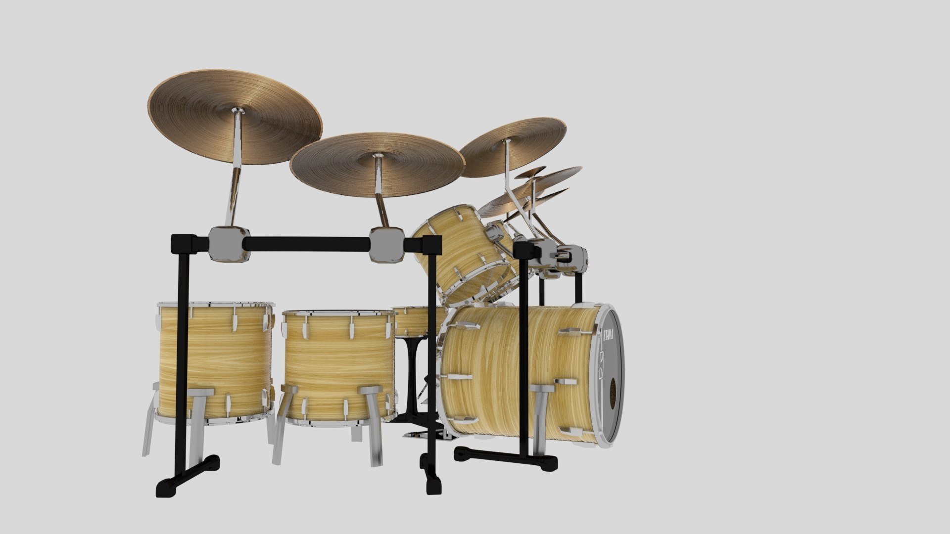 3D Instrument Drums Set Model - TurboSquid 1252196