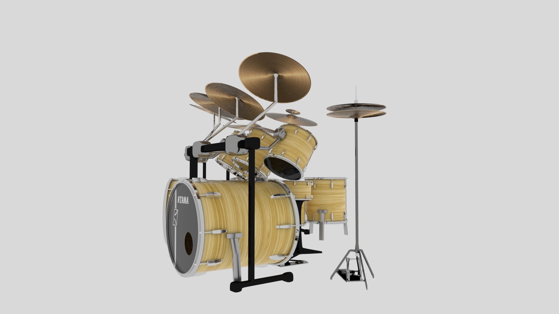 3D Instrument Drums Set Model - TurboSquid 1252196