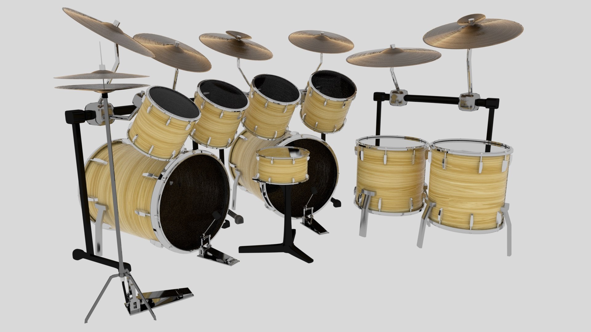 3D Instrument Drums Set Model - TurboSquid 1252196