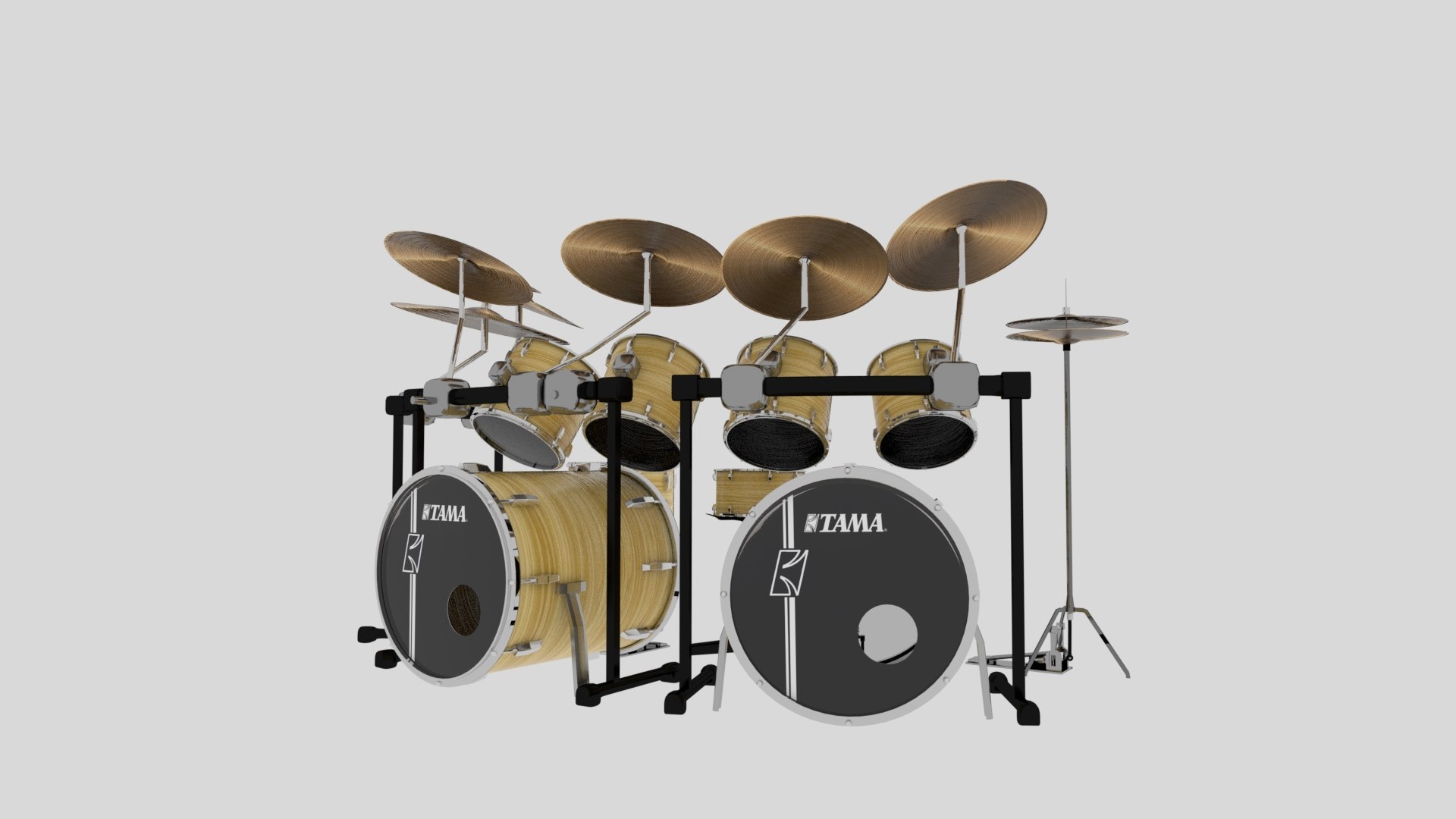 3D Instrument Drums Set Model - TurboSquid 1252196