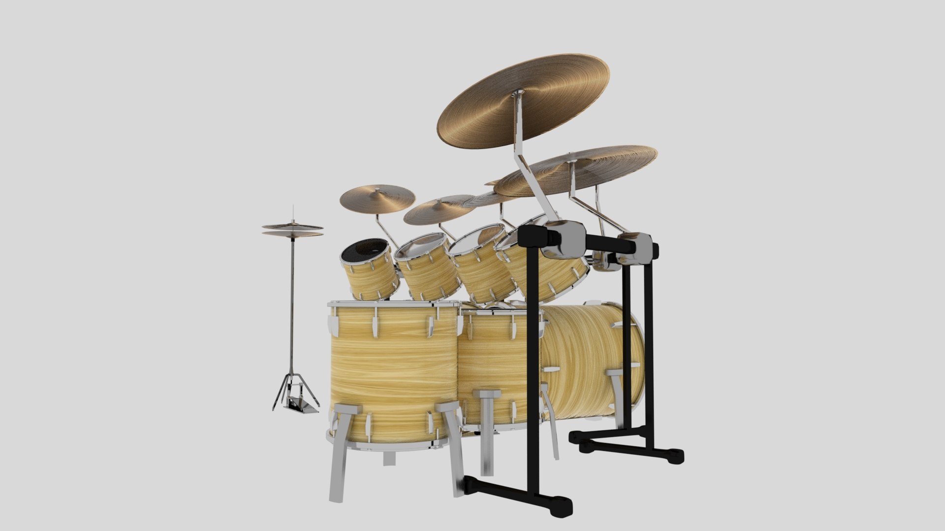 3D Instrument Drums Set Model - TurboSquid 1252196