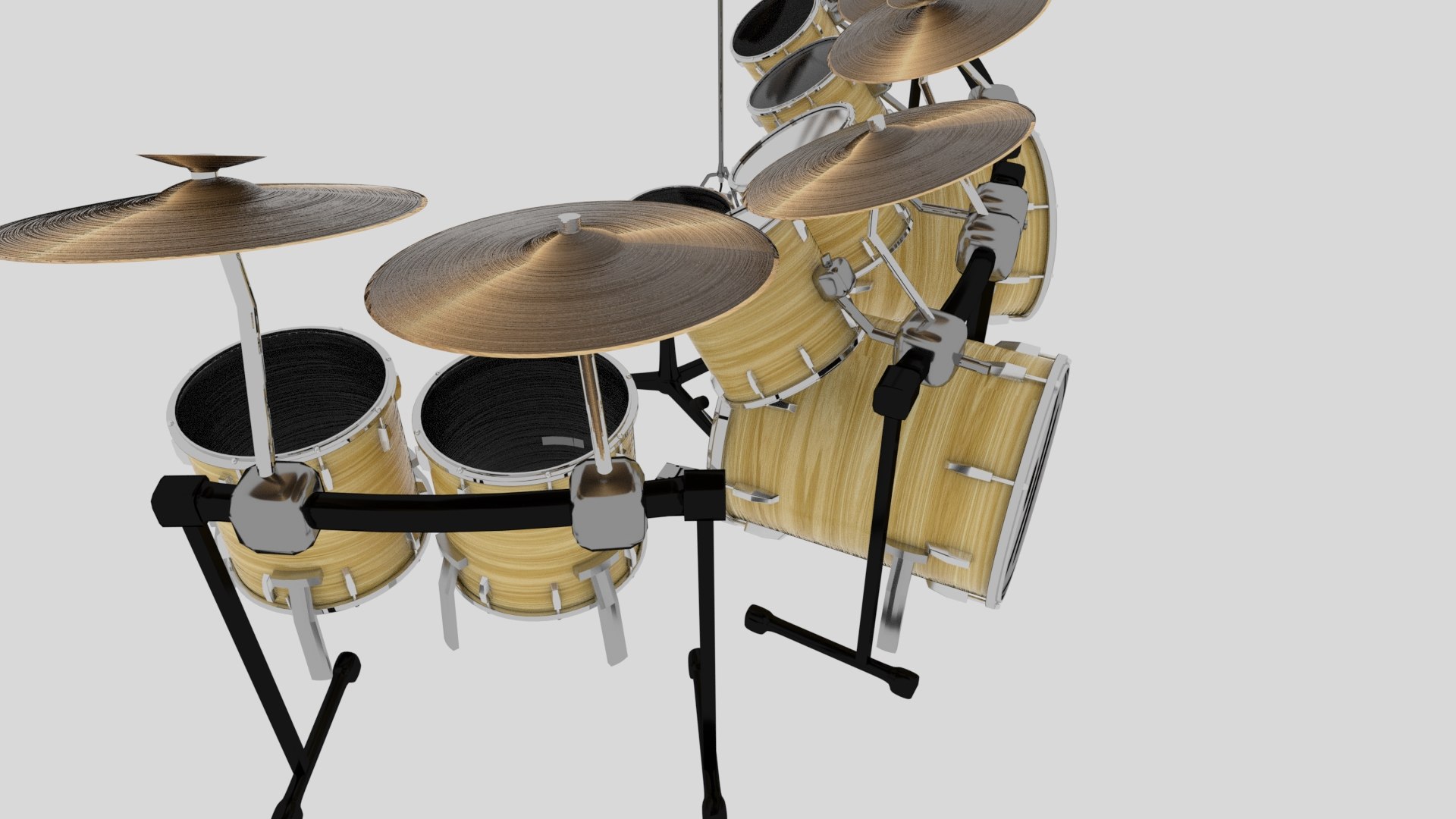 3D Instrument Drums Set Model - TurboSquid 1252196