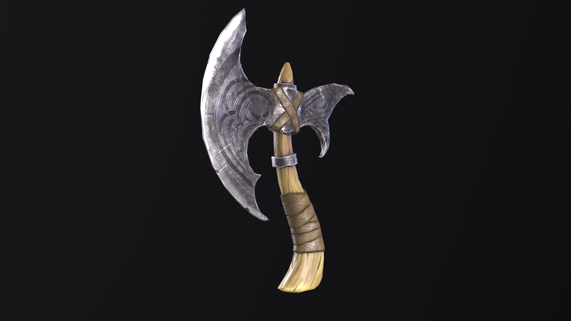 3D Model One-handed Axe - TurboSquid 2325447