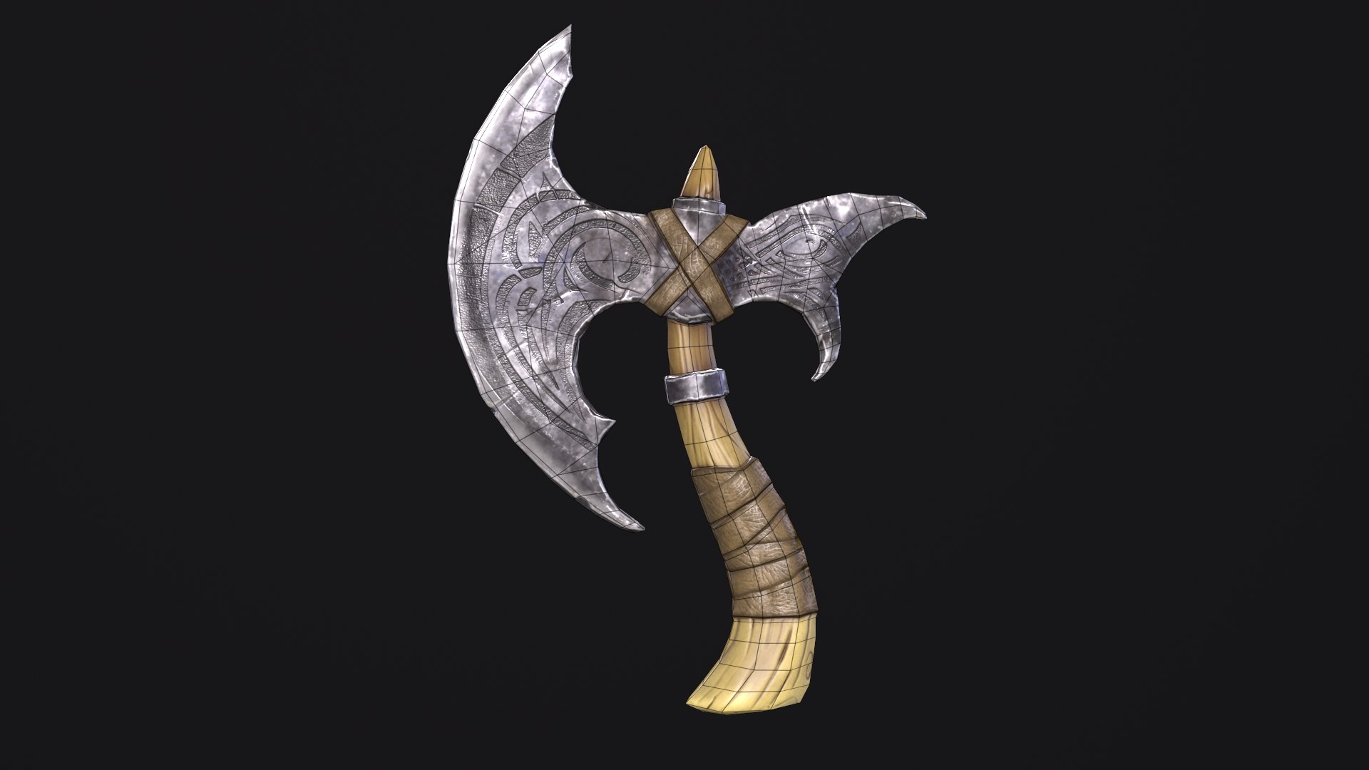 3D Model One-handed Axe - TurboSquid 2325447