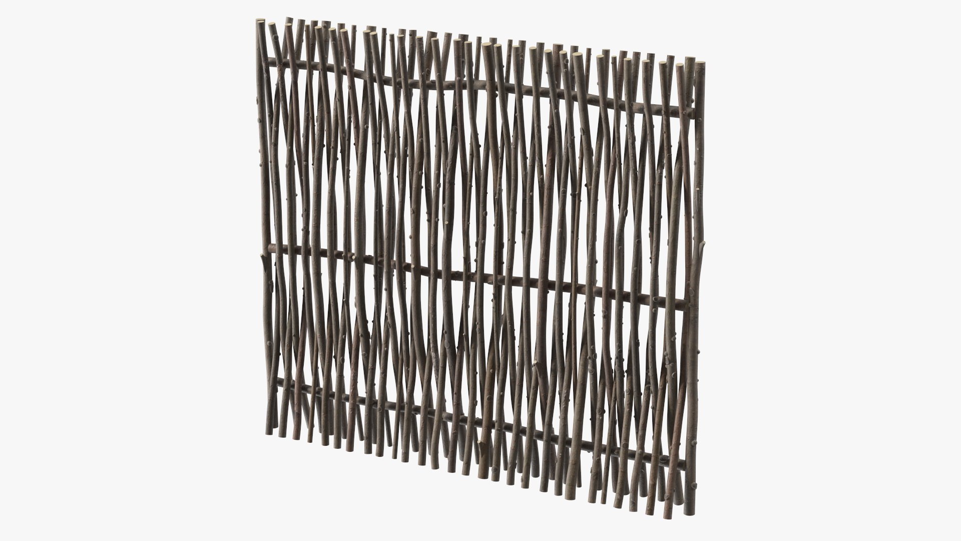 Small Wattle Fence Panel 3D model - TurboSquid 2068993