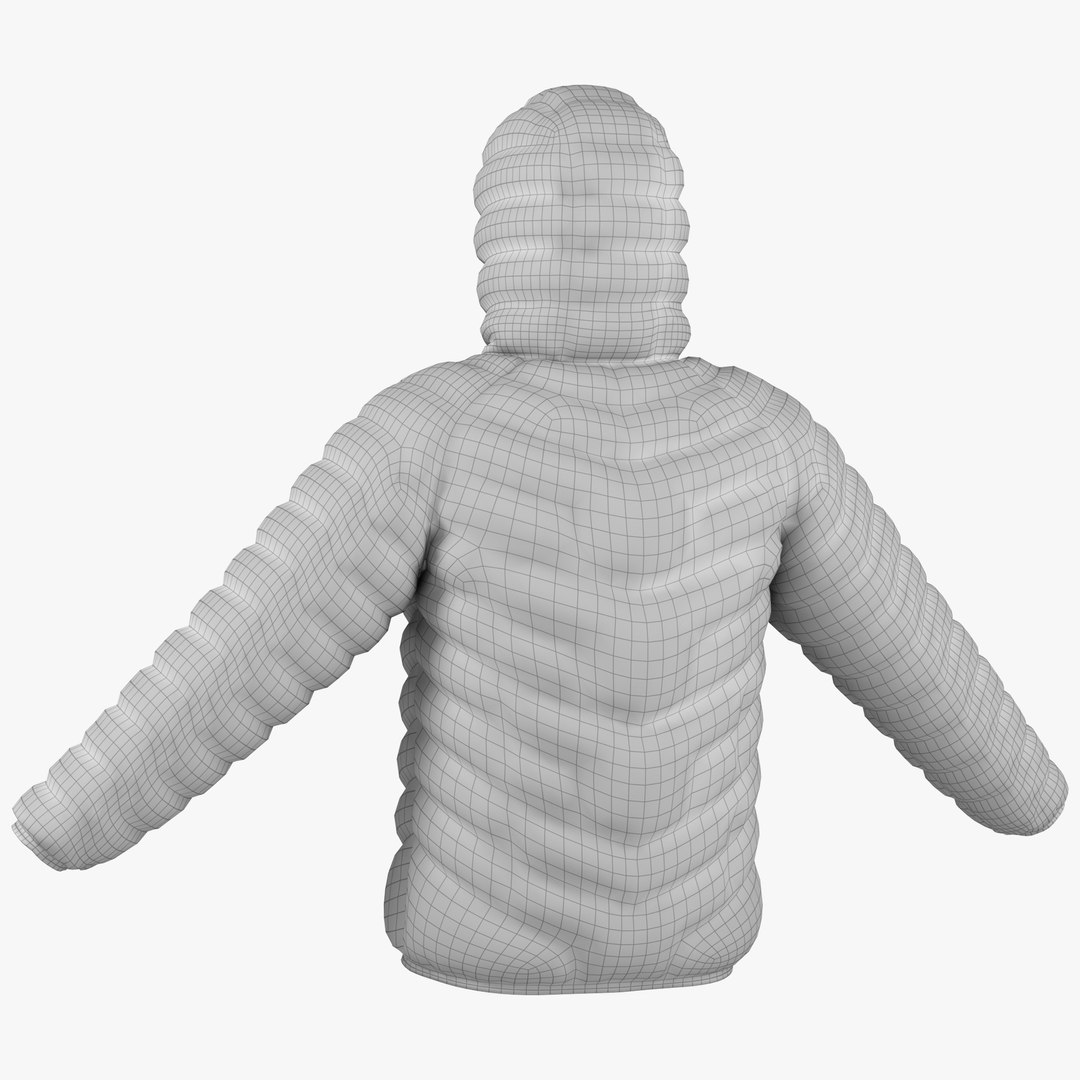 3D Down Jacket B Male - TurboSquid 2199498