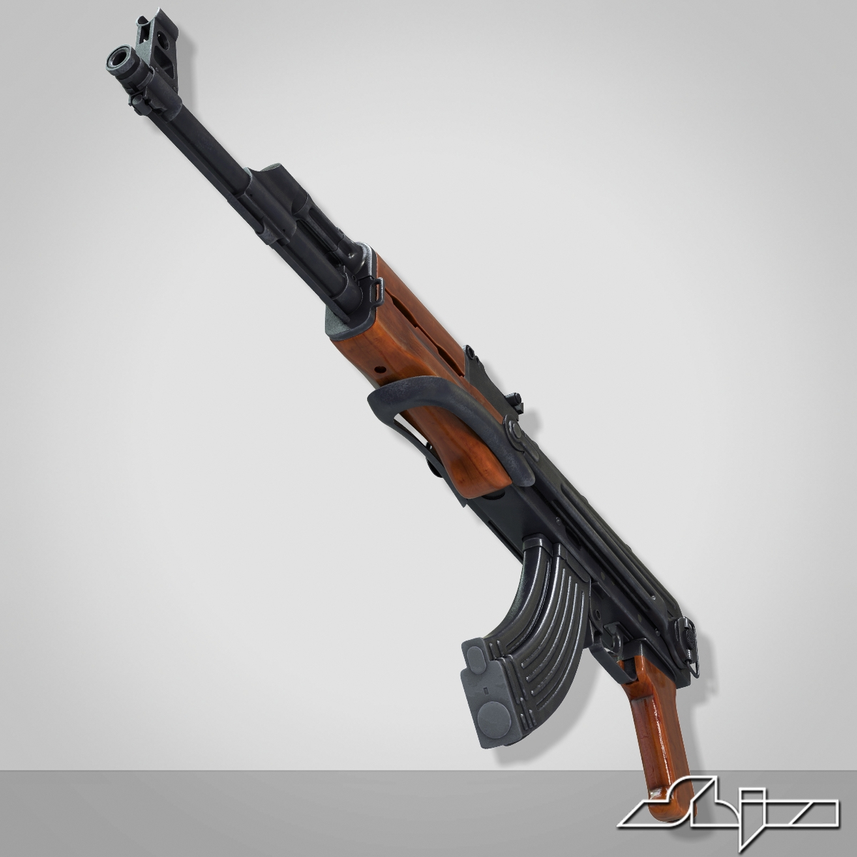 3d kalashnikov rifle ak 2 model