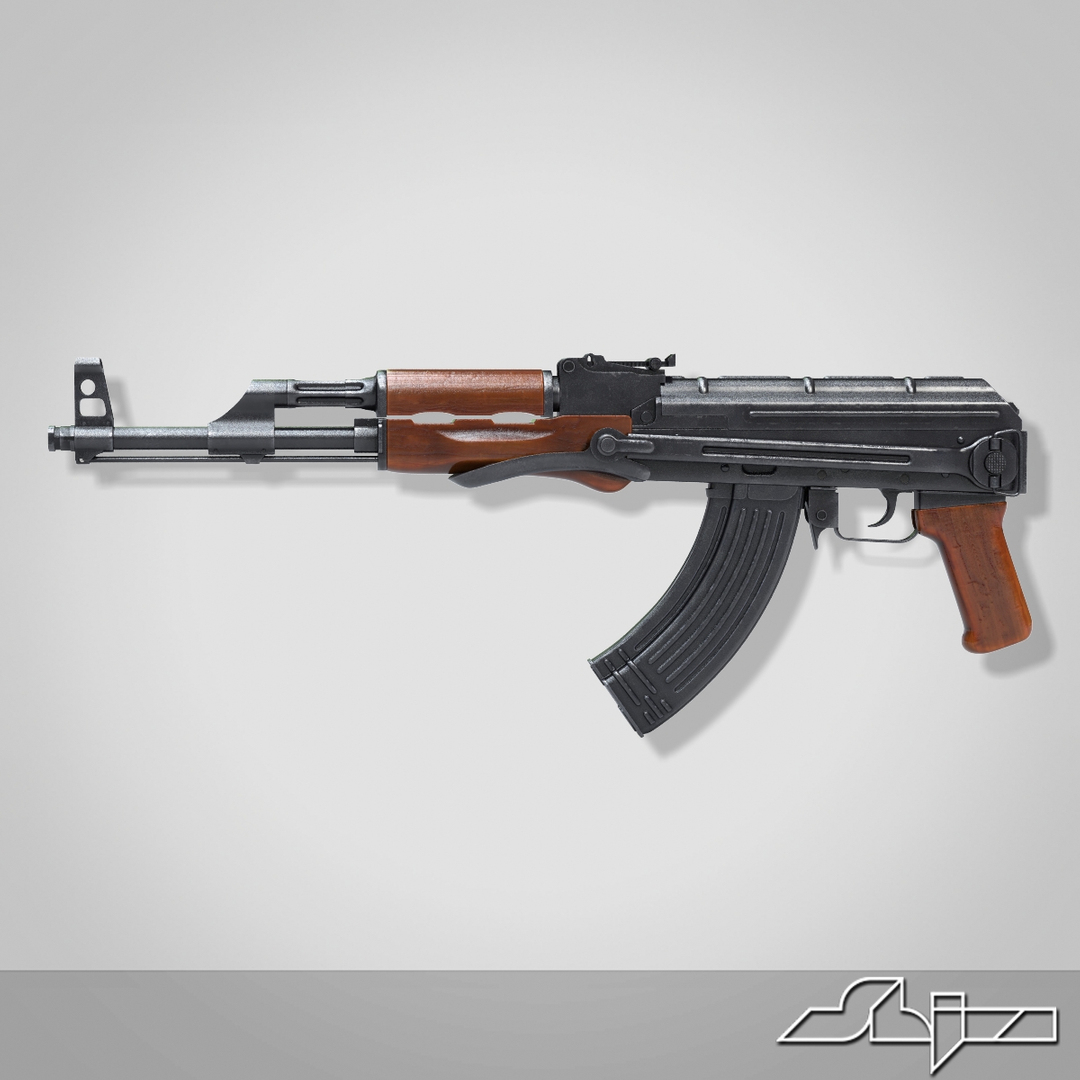 3d kalashnikov rifle ak 2 model
