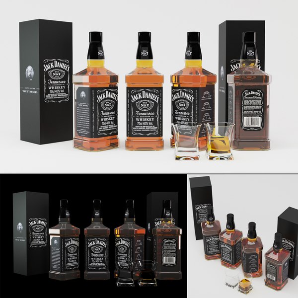 modelo 3d Jack Daniels Whiskey Set - TurboSquid 2049183
