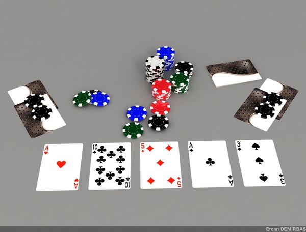 3d model of cards