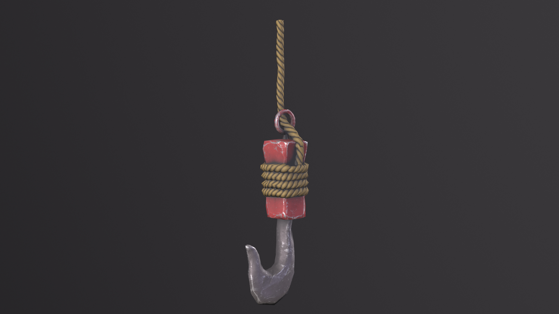Hook With Rope Model - TurboSquid 2275534