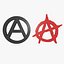 3d Anarchy Symbol