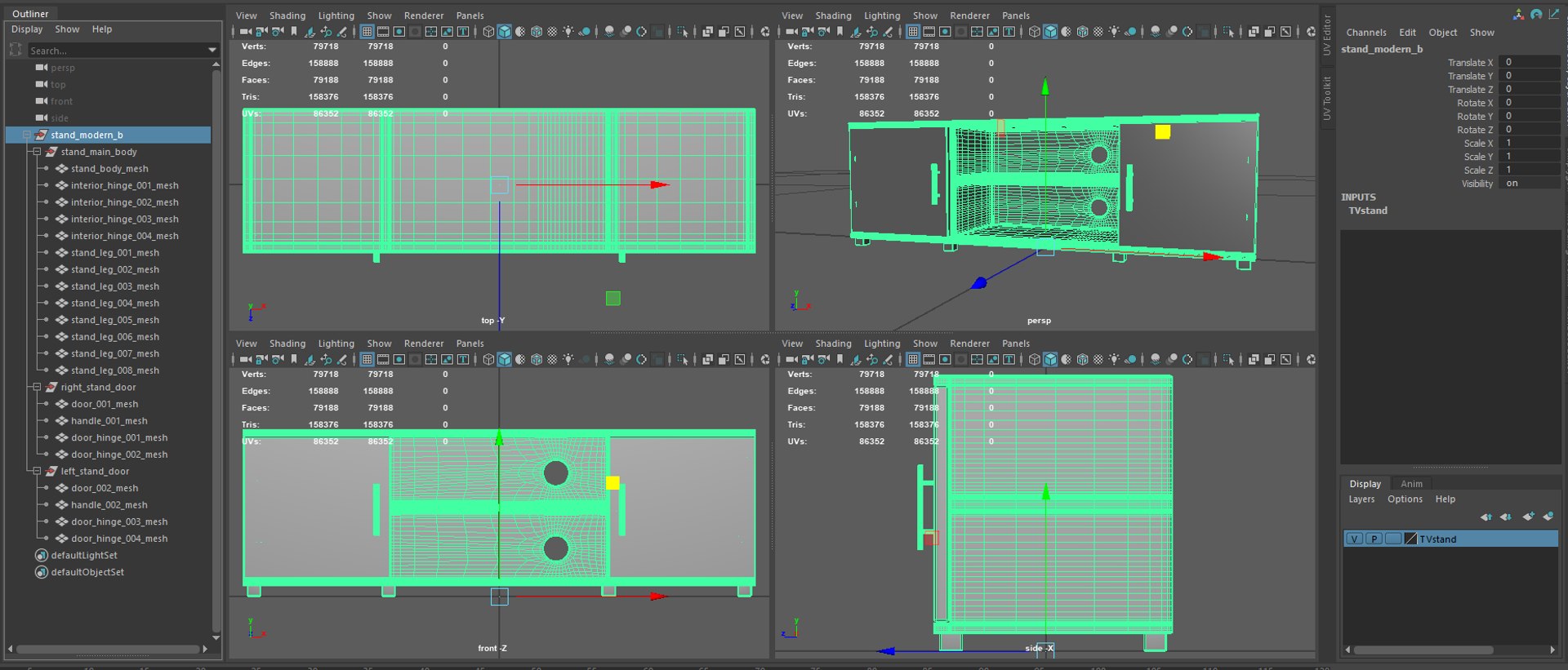 TV Stand 1 Model - TurboSquid 2155266