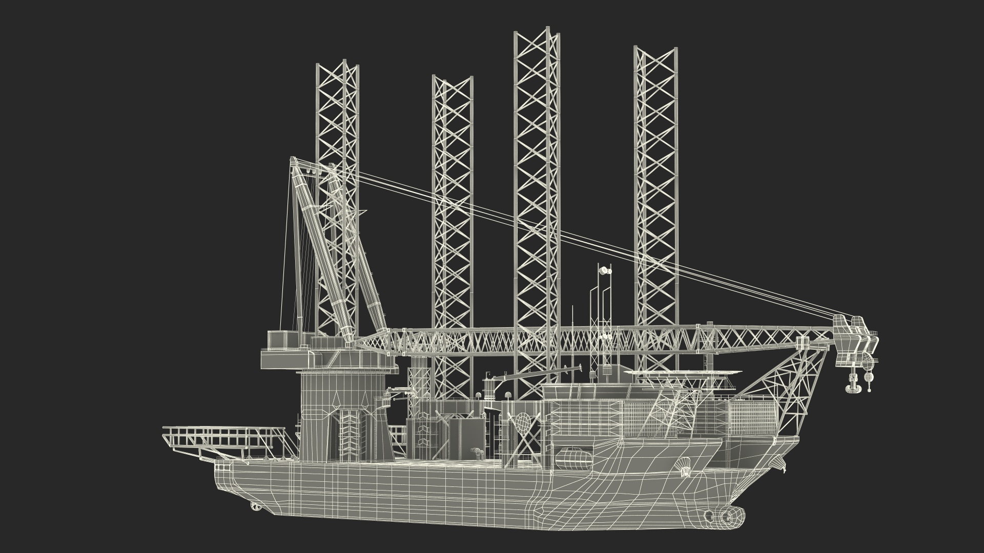 Jack Up Installation Vessel 3D model - TurboSquid 2177438