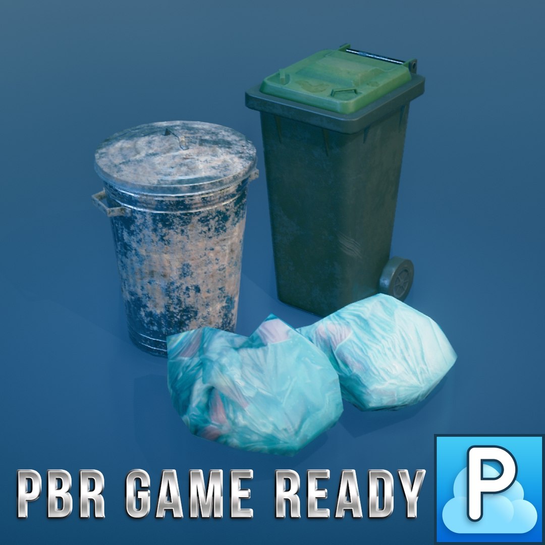 3d Model Ready Bins Bags