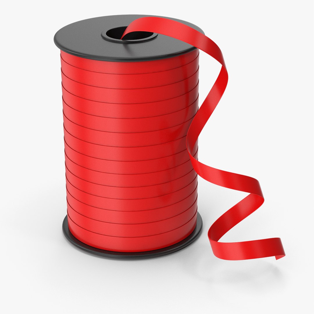 Red Curling Ribbon 3D - TurboSquid 2028064