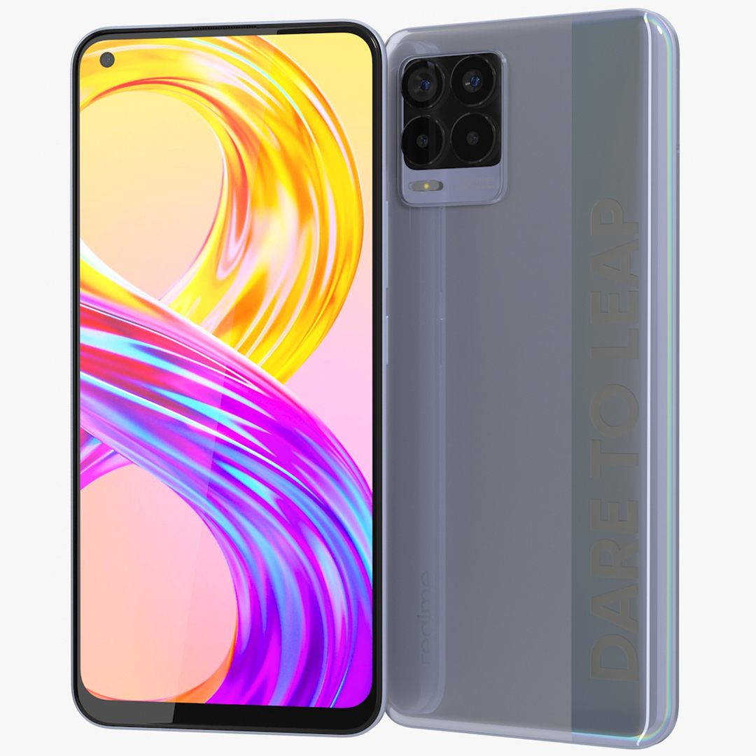 3D Realme 8 Cyber Silver model - TurboSquid 1719089