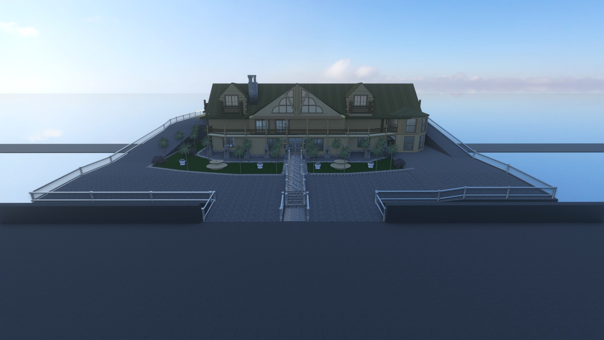 Wooden Villa Hotel 3D model - TurboSquid 2115962