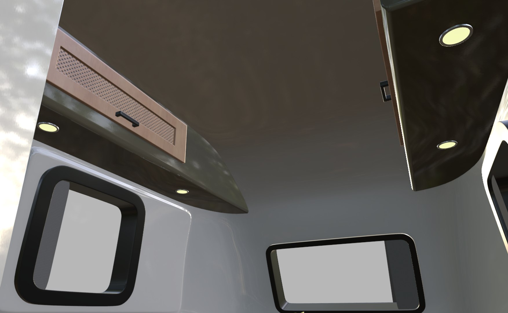 3D 2024 Capsule Caravans Mini Micro Camper Trailer Burnt Orange Model ...