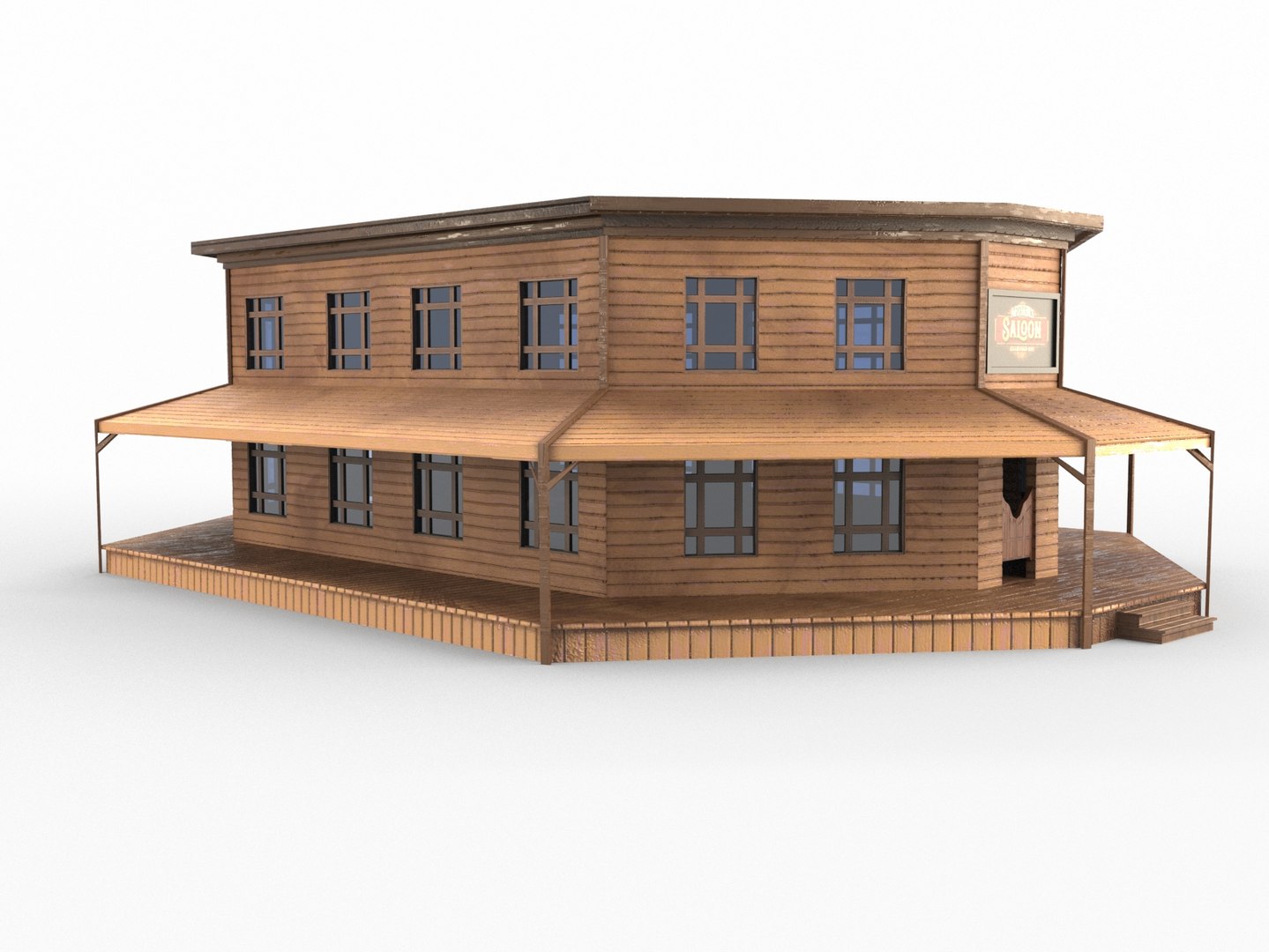 3D western saloon model - TurboSquid 1592427