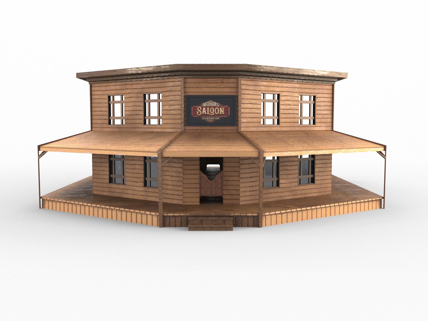 3D western saloon model - TurboSquid 1592427