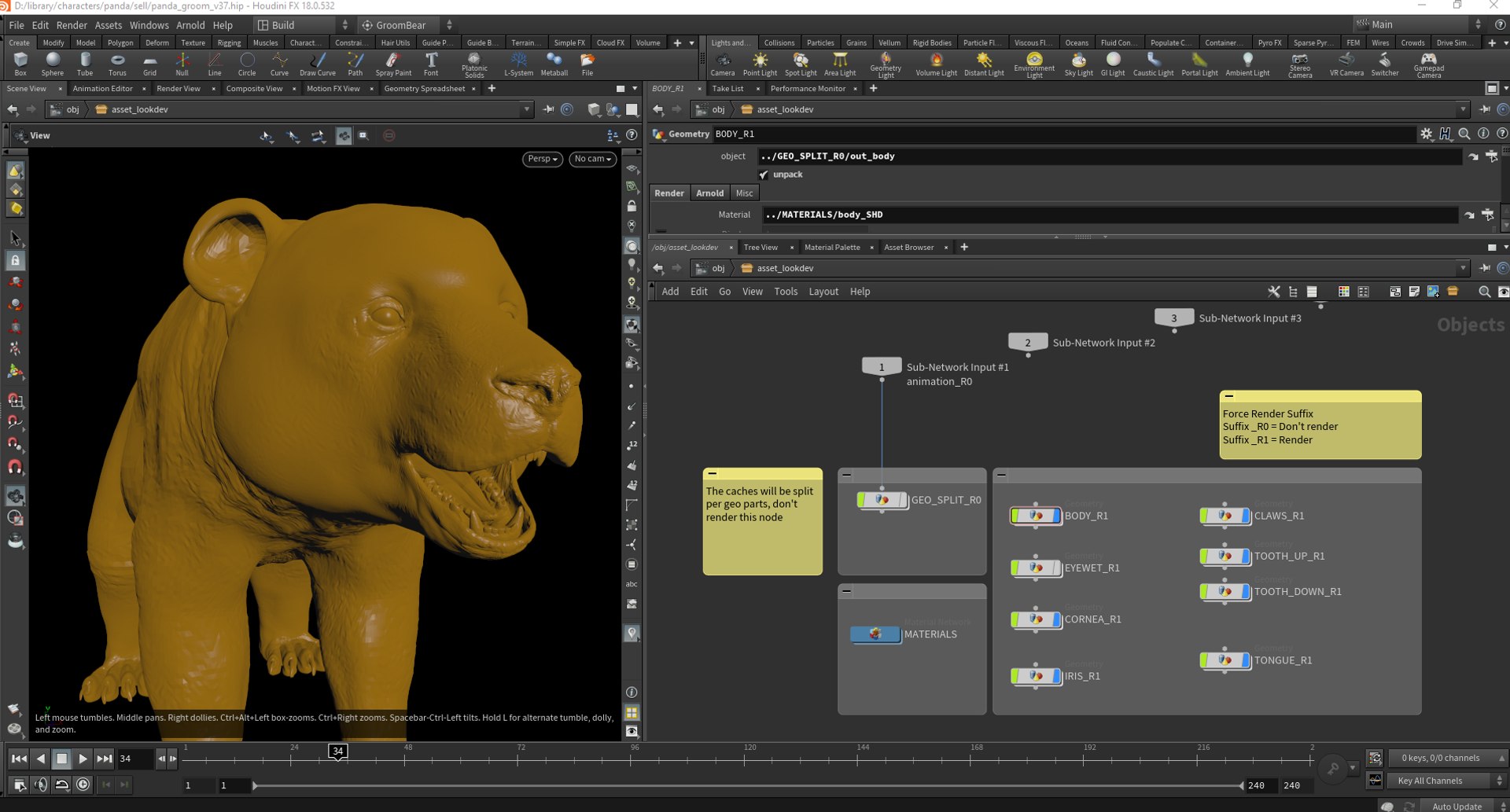 3D Giant Panda Houdini Rigged Animated - TurboSquid 2149557