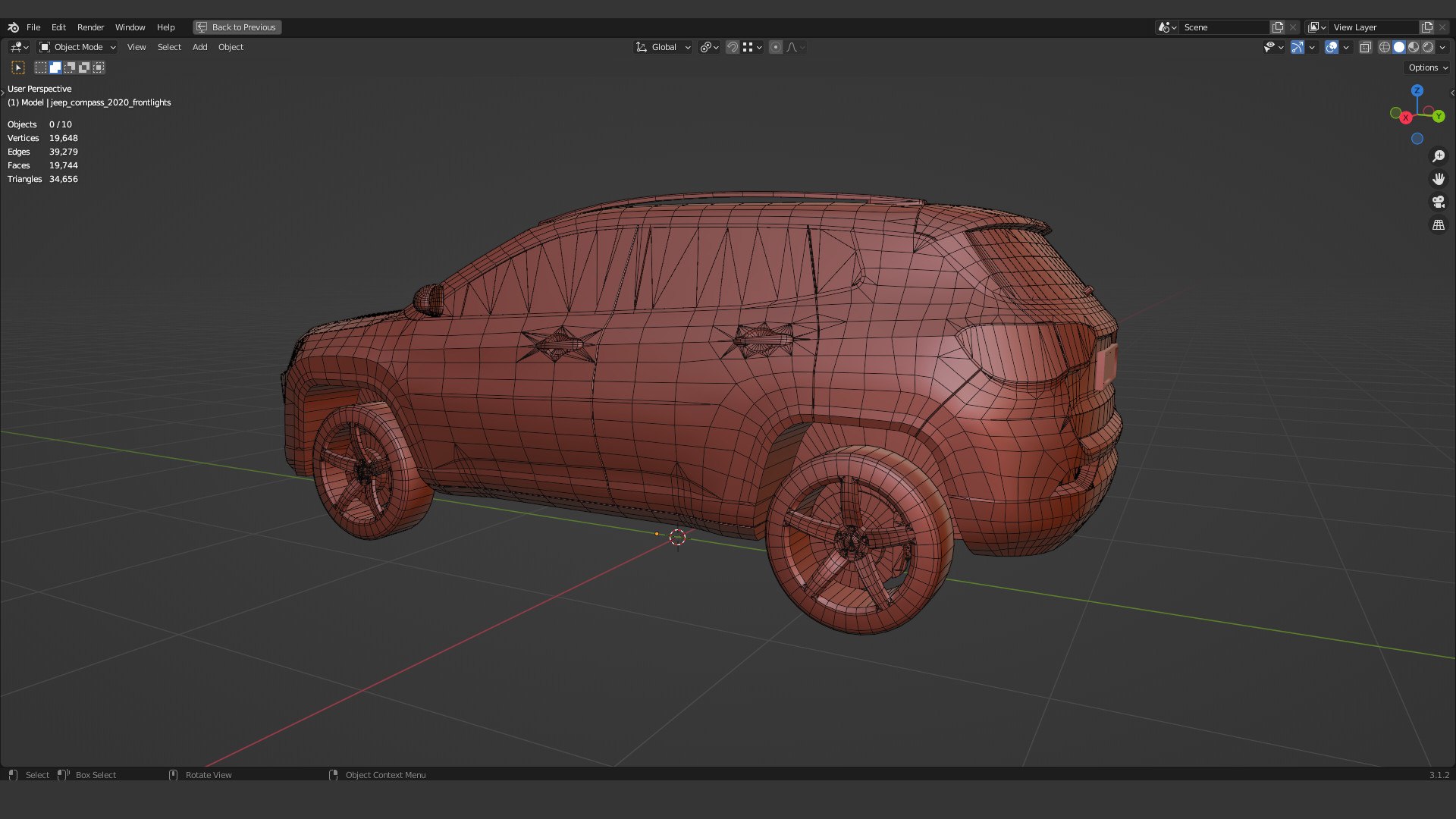 3D Model Jeep Compass 2020 Lowpoly - TurboSquid 1997689