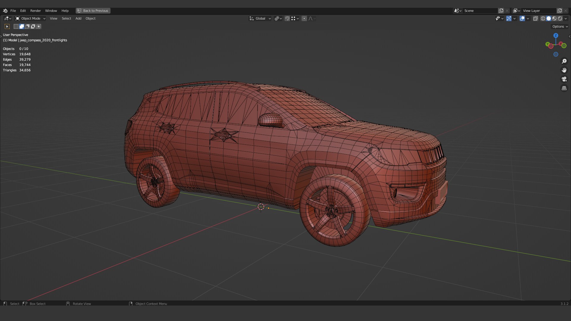 3D Model Jeep Compass 2020 Lowpoly - TurboSquid 1997689