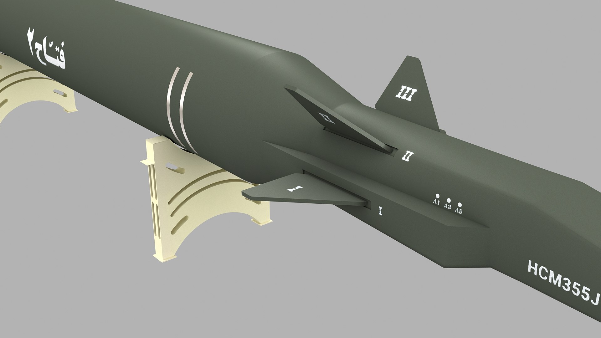 Iran Fattah-02 Hypersonic Missile 3D - TurboSquid 2325059