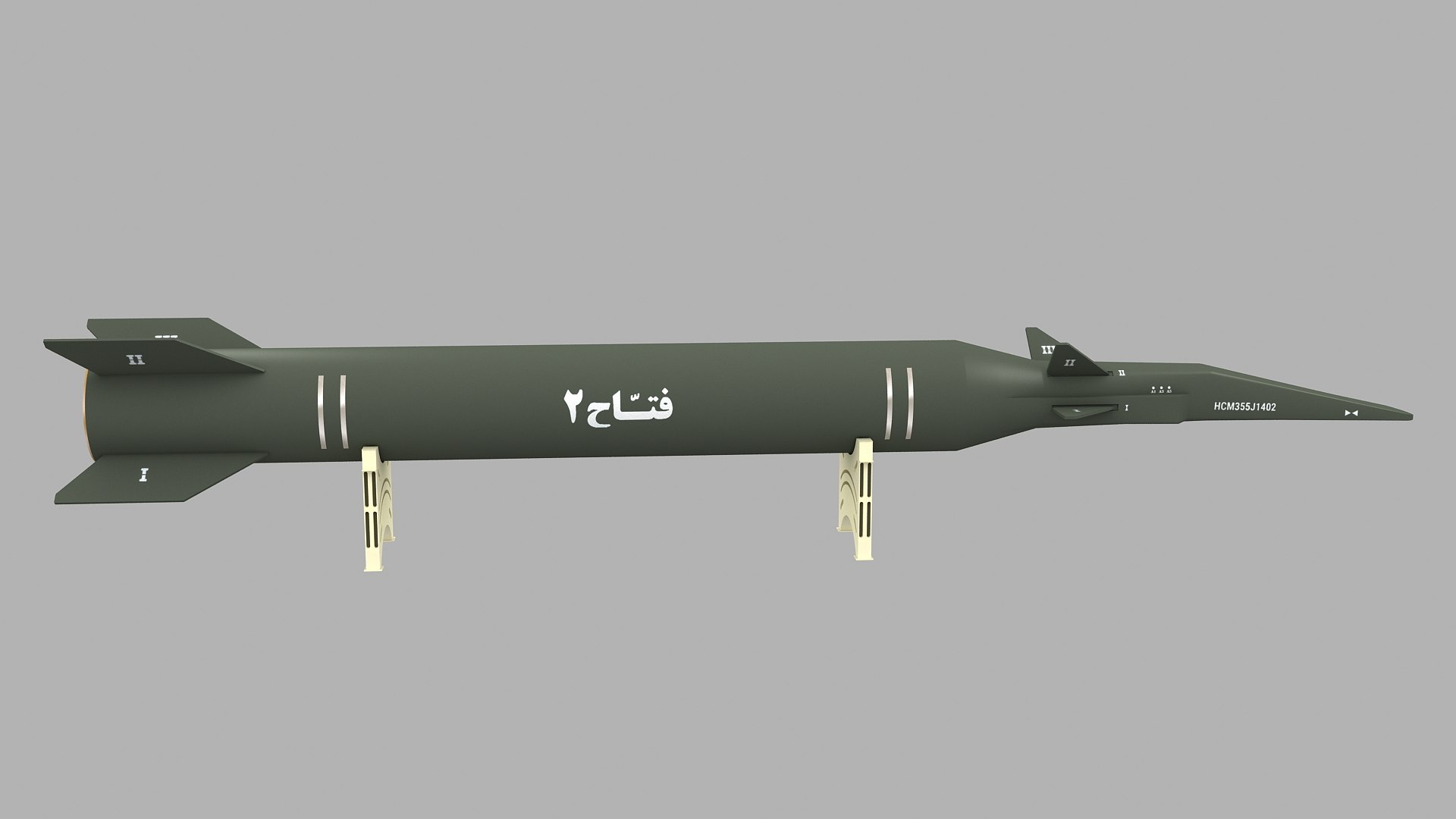 Iran Fattah-02 Hypersonic Missile 3D - TurboSquid 2325059