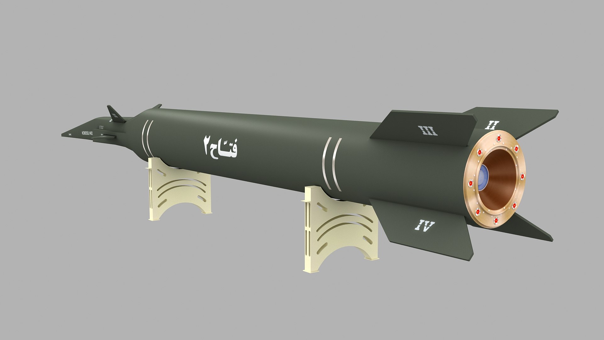 Iran Fattah-02 Hypersonic Missile 3D - TurboSquid 2325059