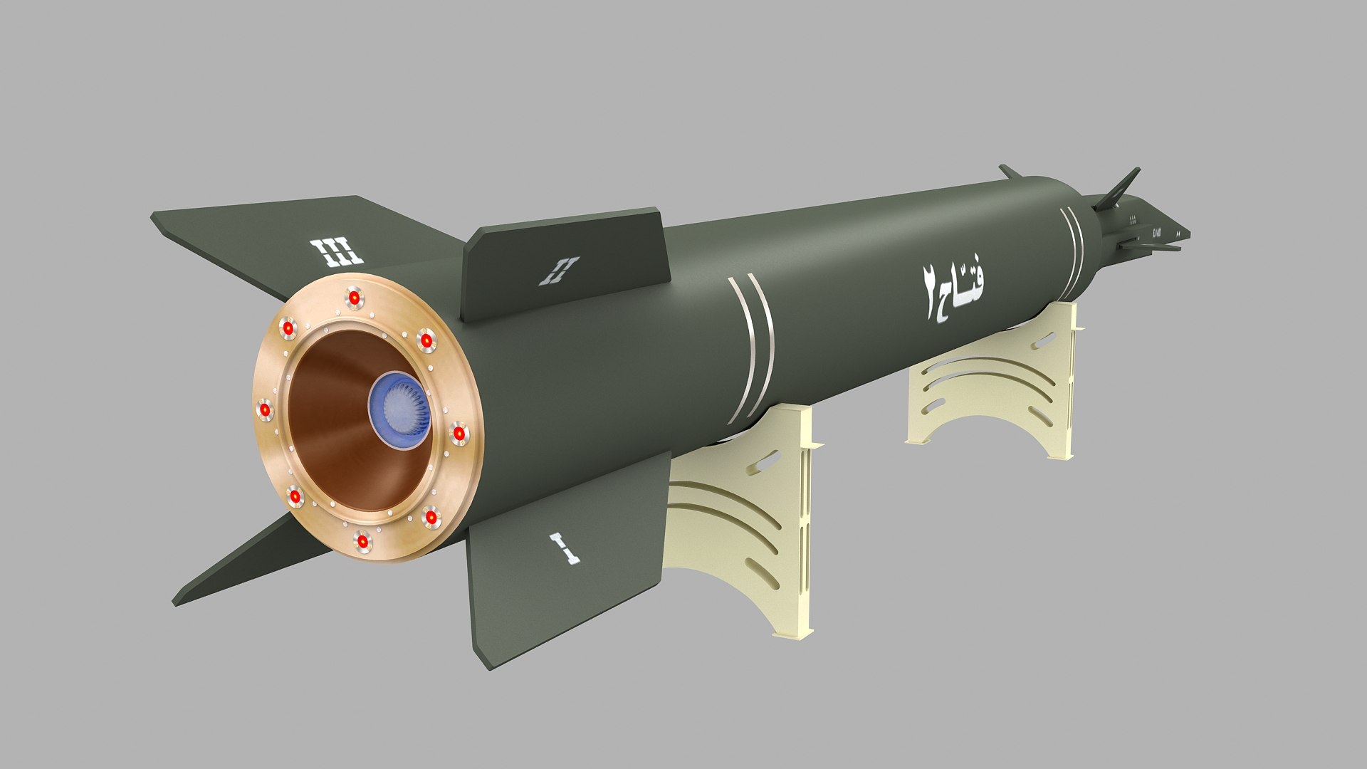 Iran Fattah-02 Hypersonic Missile 3D - TurboSquid 2325059