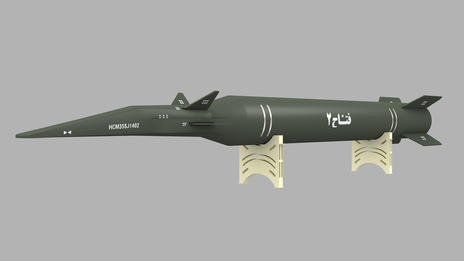 Iran Fattah-02 Hypersonic Missile 3D - TurboSquid 2325059