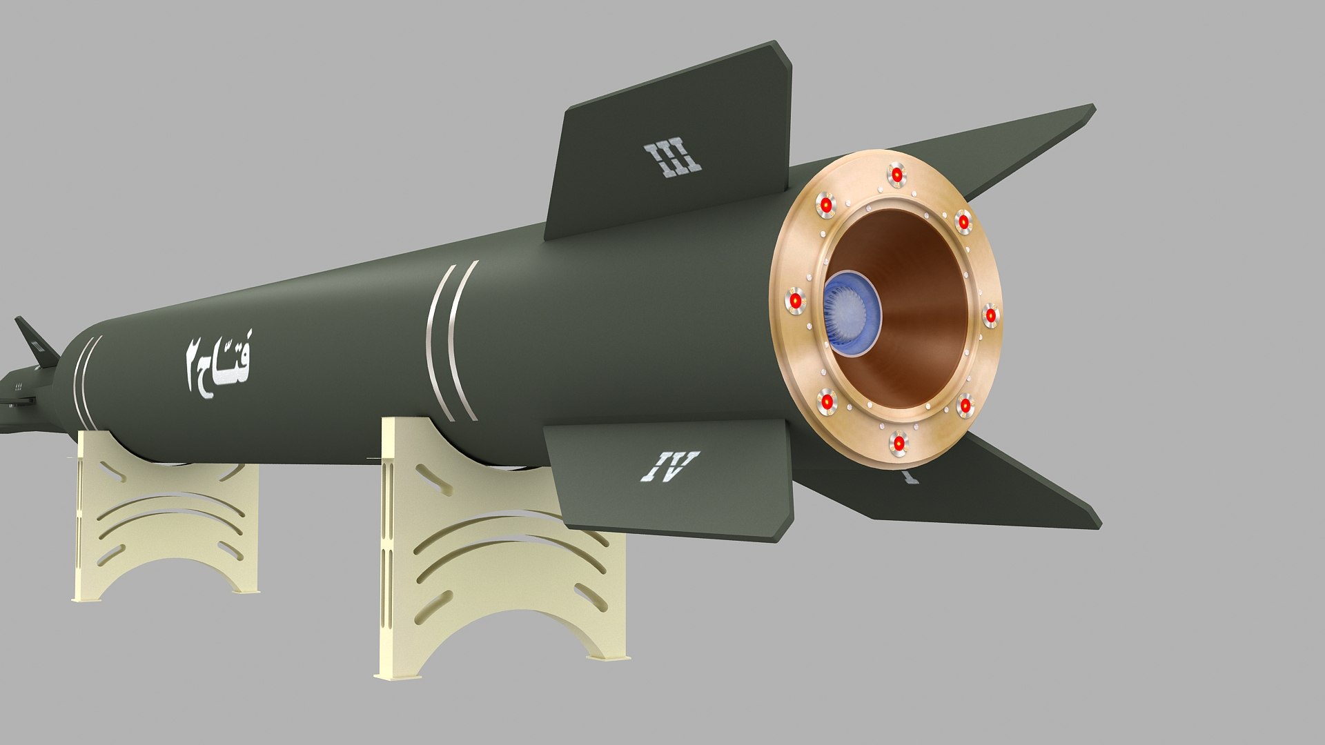 Iran Fattah-02 Hypersonic Missile 3D - TurboSquid 2325059