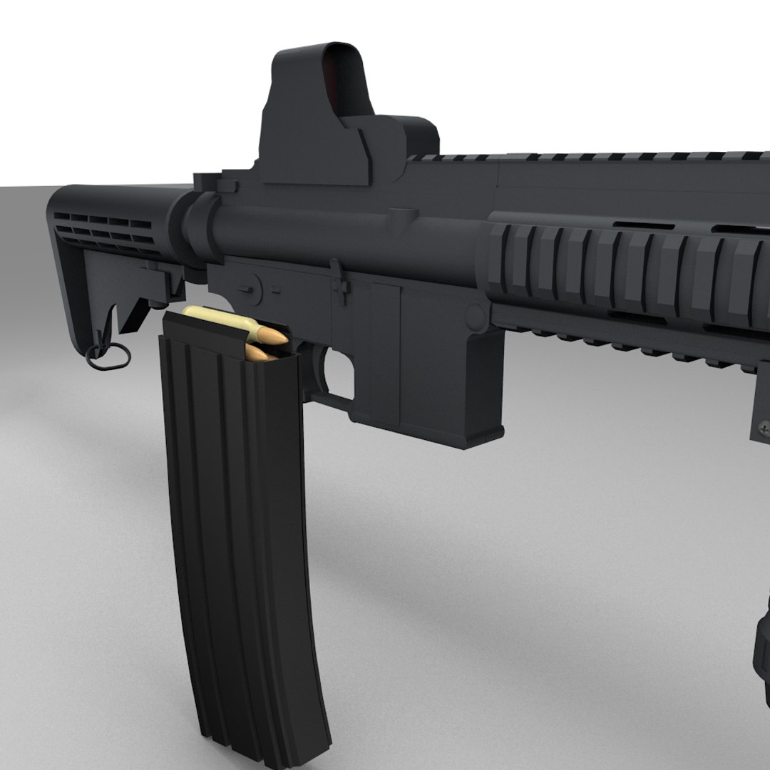 3d Model M416 Assault Rifle