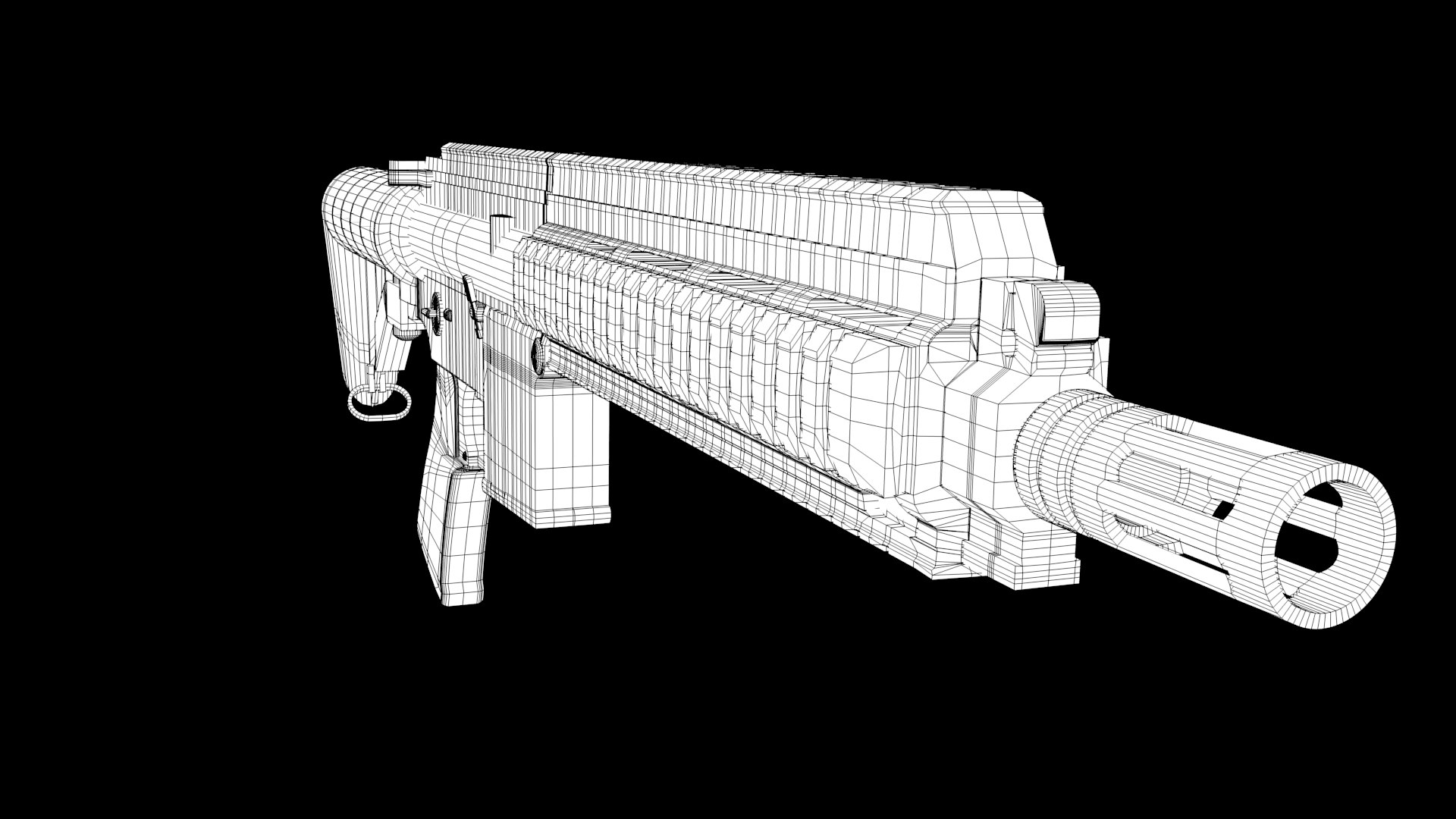 3d Model M416 Assault Rifle