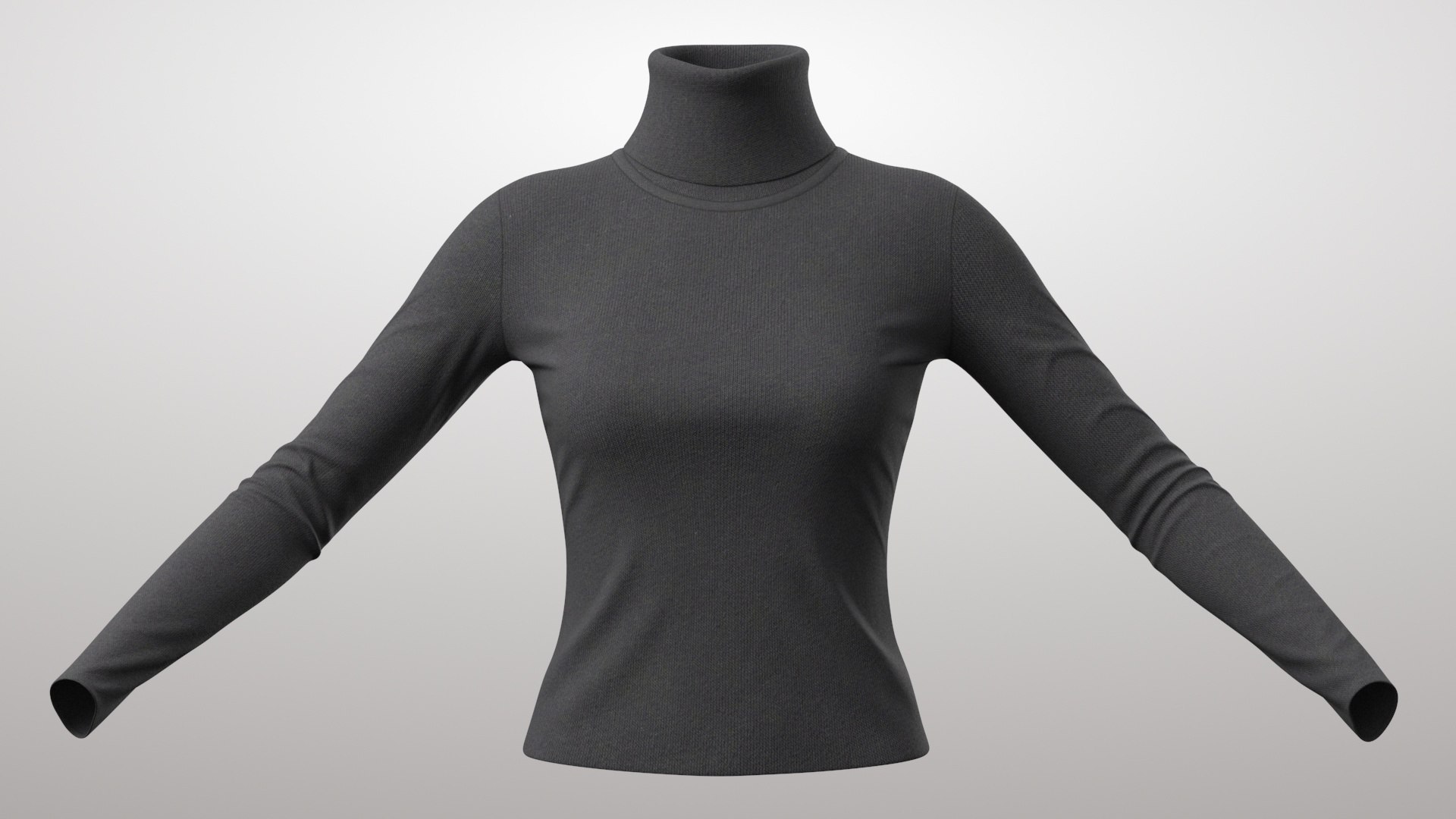 3D Female Pullover 1v Gray PBR - TurboSquid 1895054