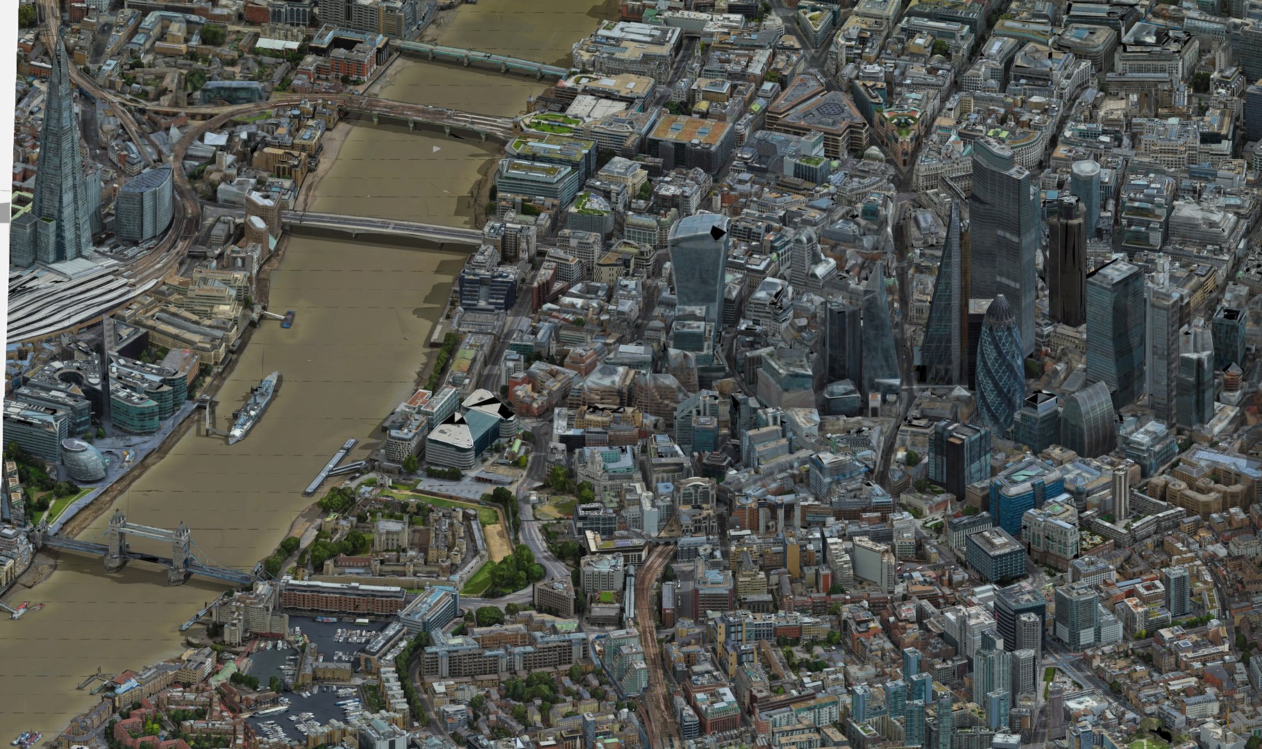 3D London City Center model - TurboSquid 1838941